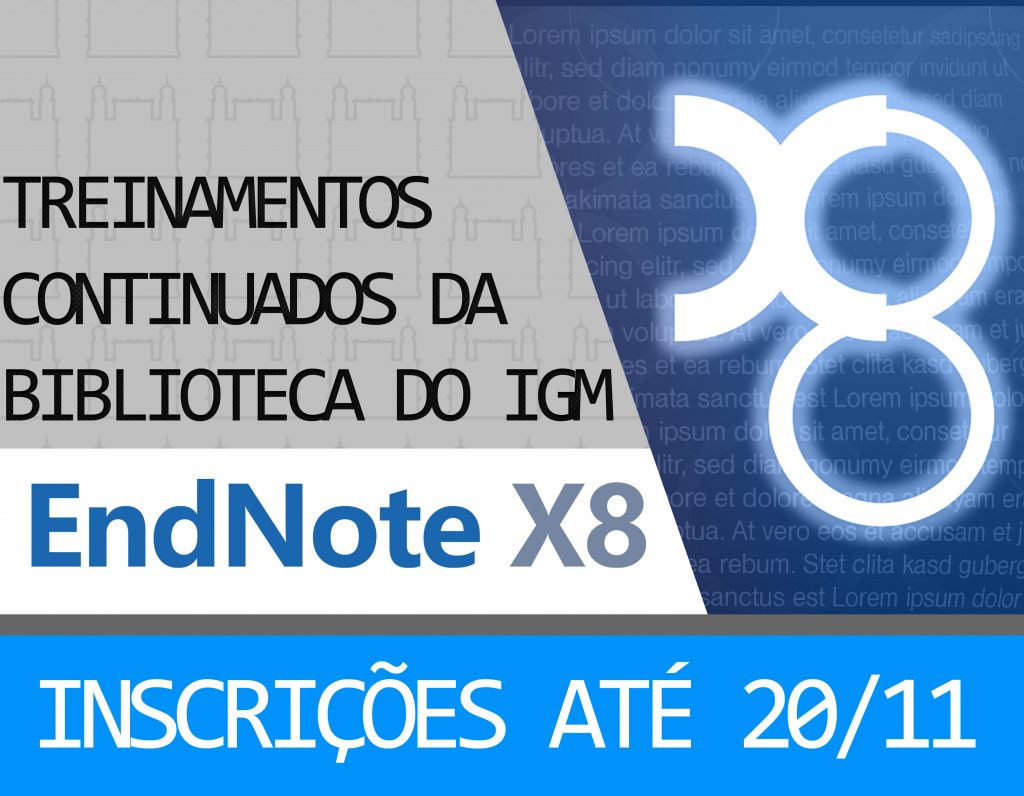 Inscrições abertas para o curso EndNote X8 – Instituto Gonçalo Moniz